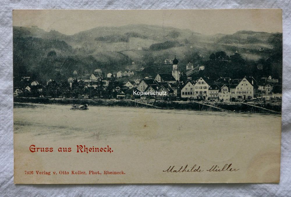 AK "Gruss aus RHEINECK" SG, Dorfansicht und Umgebung (Gebraucht) in Wallisellen für CHF 11 – mit ...