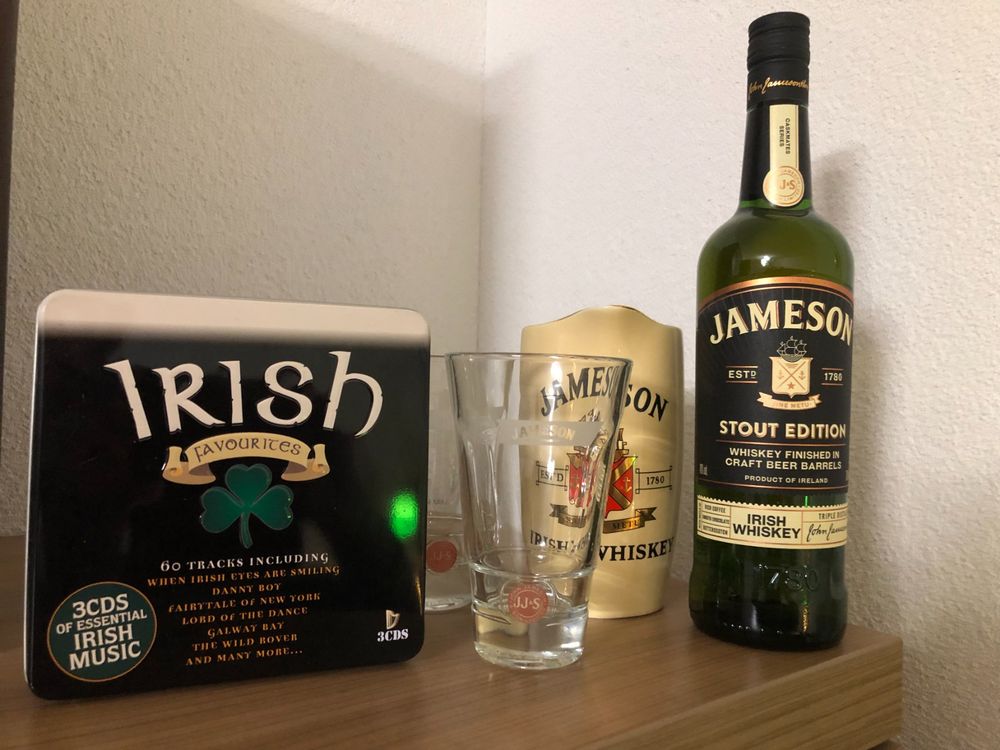JAMESON Stout-Edition + 3-CD-Set + Krug + 2 Gläser NEU! (Neu (gemäss ...