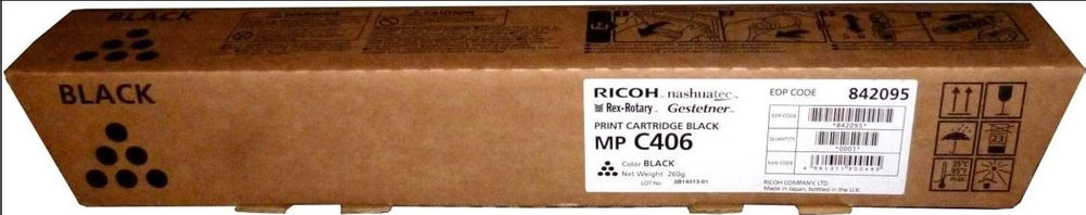 Ricoh Aficio MP C306, MP C307, MP C406 black Toner, 842095 (Neu und ...
