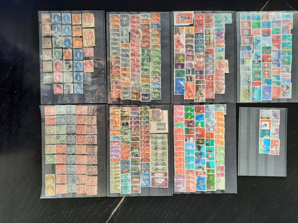 Sammlung Schweiz auf 7 (1/2) Steckkarten - 1860er bis 1940er (Gebraucht) in Wetzikon ZH für CHF ...