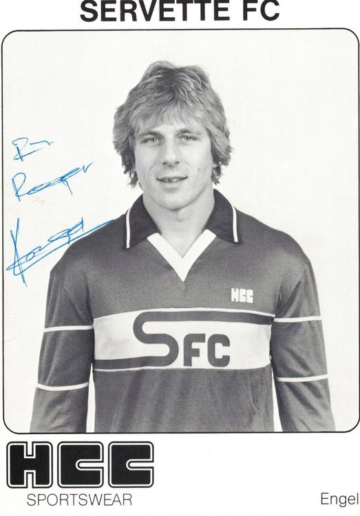 SERVETTE FC GENEVE SFC KARL ENGEL AUTOGRAMMKARTE 80ER JAHRE (Gebraucht ...