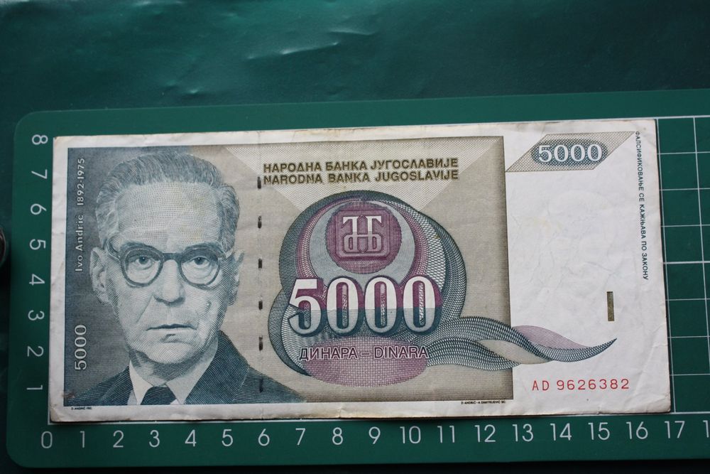currency banknote jugoslavija 5000 dinara 1992 (Gebraucht) in Laupen BE ...