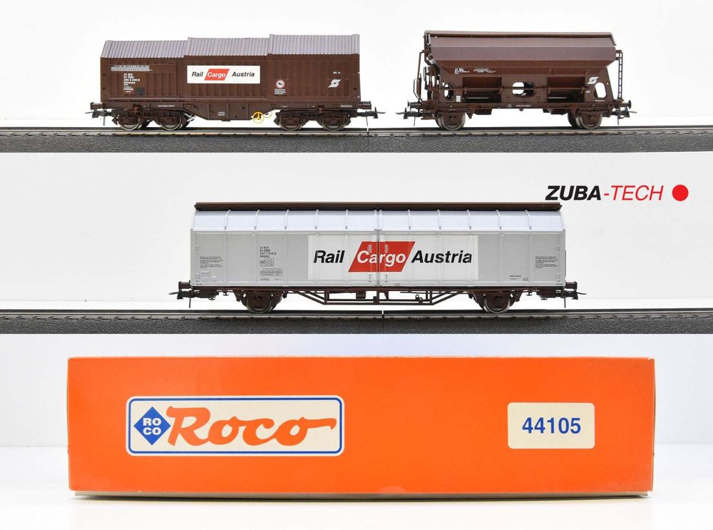 Roco 44105 Güterwagen-Set der ÖBB 3tlg H0 GS mit OVP (Gebraucht) in St ...