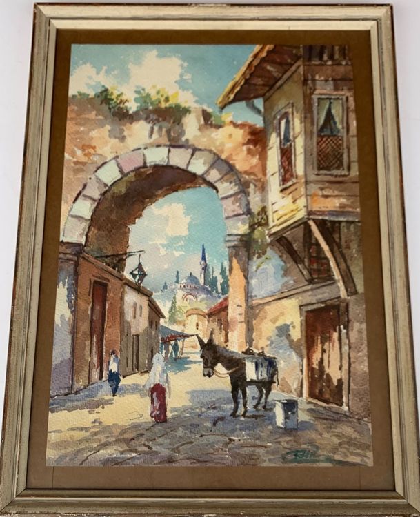 Aquarell mit faszinierendem Sujet Sign. | Kaufen auf Ricardo