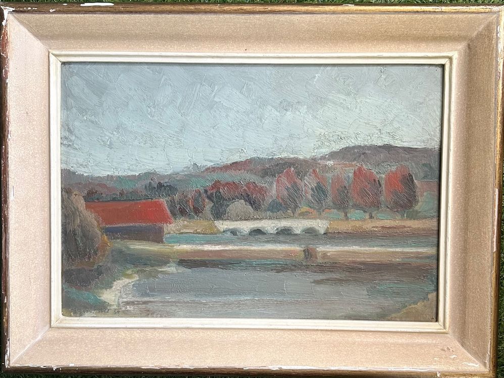 30.er Jahre Brücken Ansicht Gemälde Unl.Sign (Gebraucht) in Root für CHF 5 – mit Lieferung auf ...