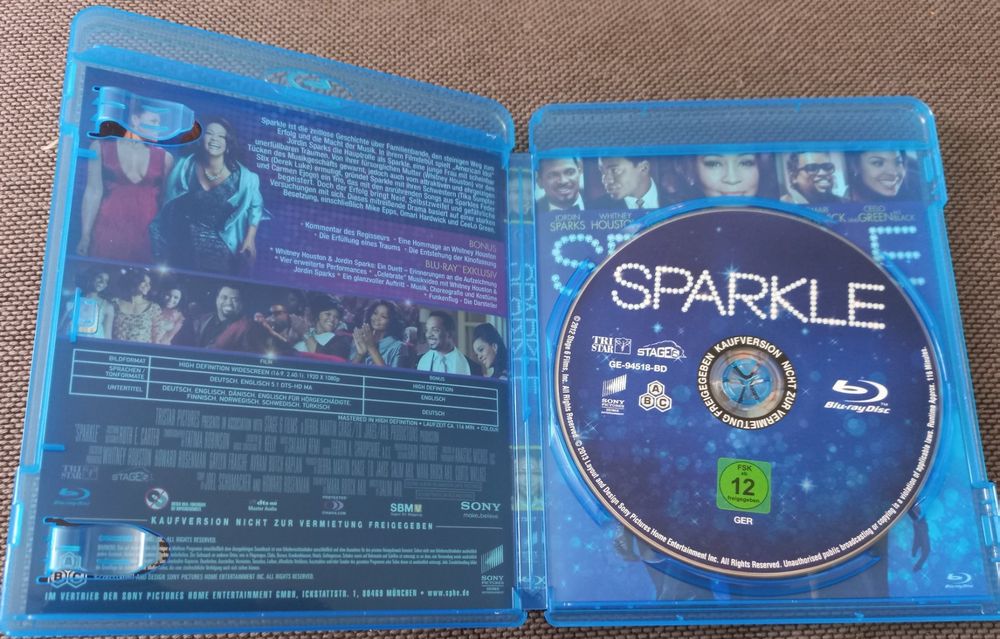 Sparkle, Whitney Houston, Jordin Sparks, Blu-ray Disc | Kaufen auf Ricardo
