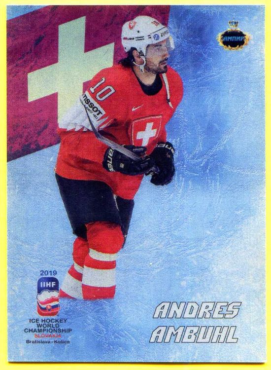 IIHF WM 2019 Andres Ambuhl #10 / SUI10 Player Card | Kaufen auf Ricardo