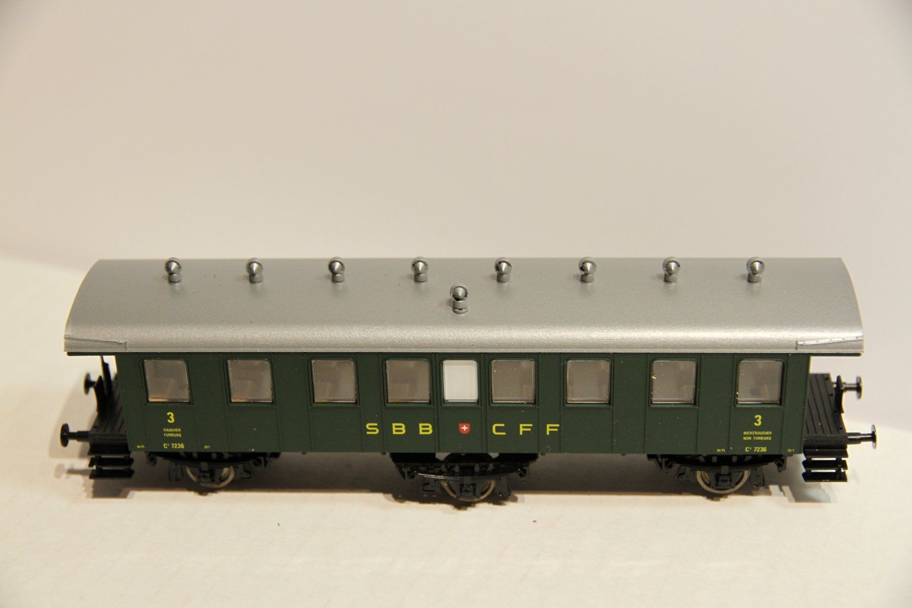 SBB Personwnwagen, C3 7236, AKU, HO, AC, Neu (Neu und originalverpackt ...