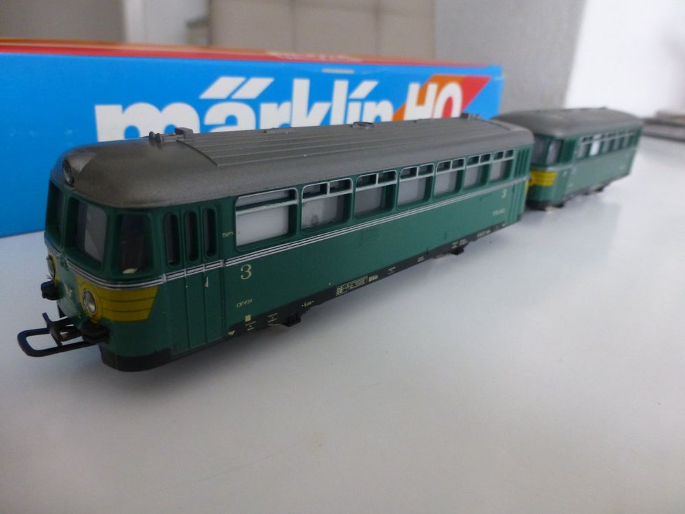 Märklin 3135 Schienenbus mit Anhänger, 1986-1987 (Neu und ...