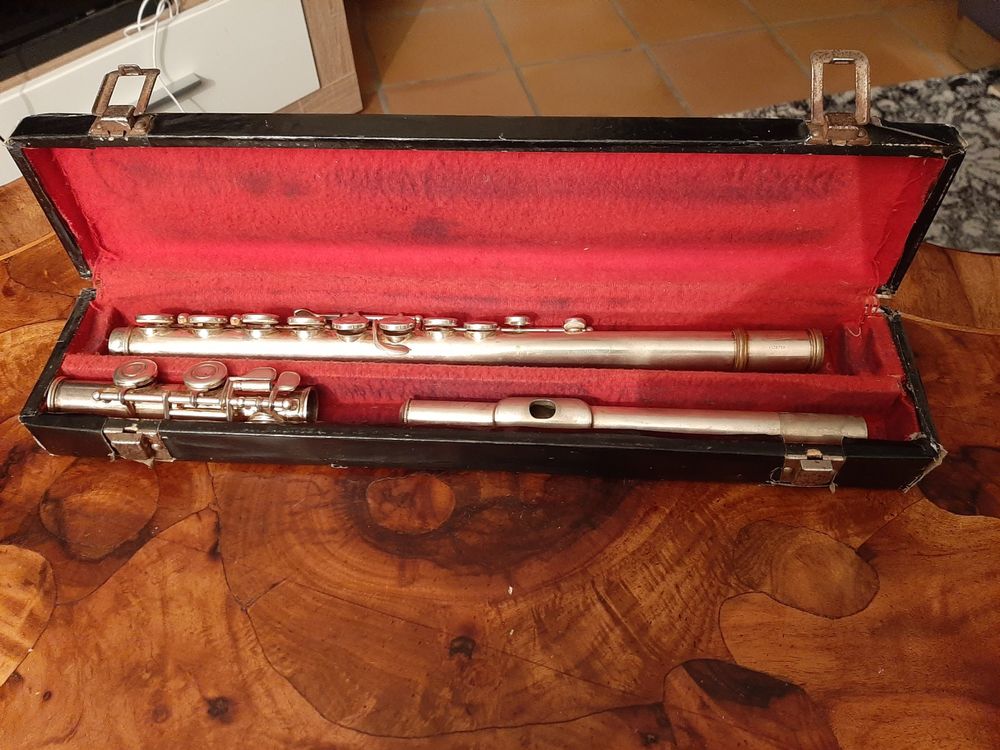 SILBERQUERFLÖTE ANFANG XXte. Jahrh. MOGAR-FRANCE-für Sammler (Gebraucht ...