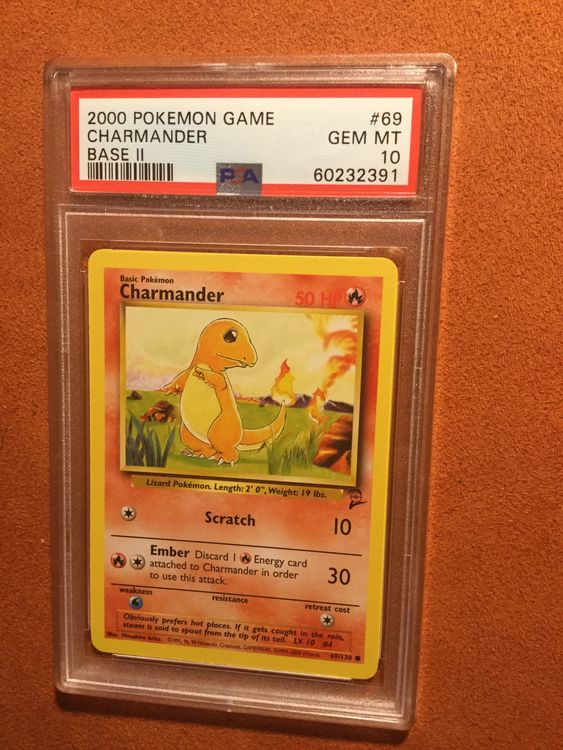 Charmander, Base Set II Pokemon Game (2000), PSA 10 Gem Mint | Kaufen ...