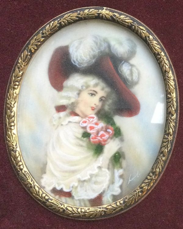 Antike Miniature Gemälde Unleserlich Signiert | Kaufen auf Ricardo