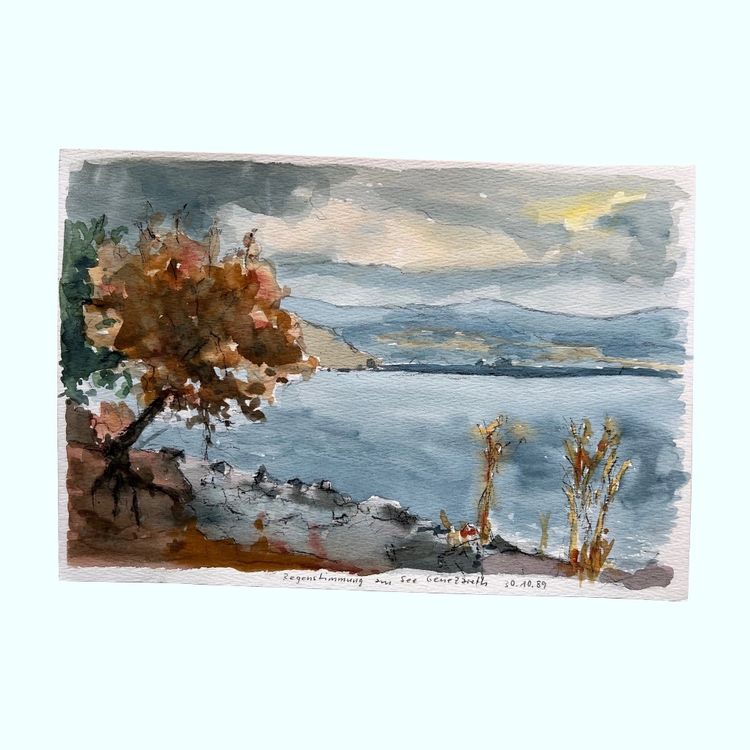 Hans LANZ, Regenstimmung am See Genezareth Aquarell (Gebraucht) in ...