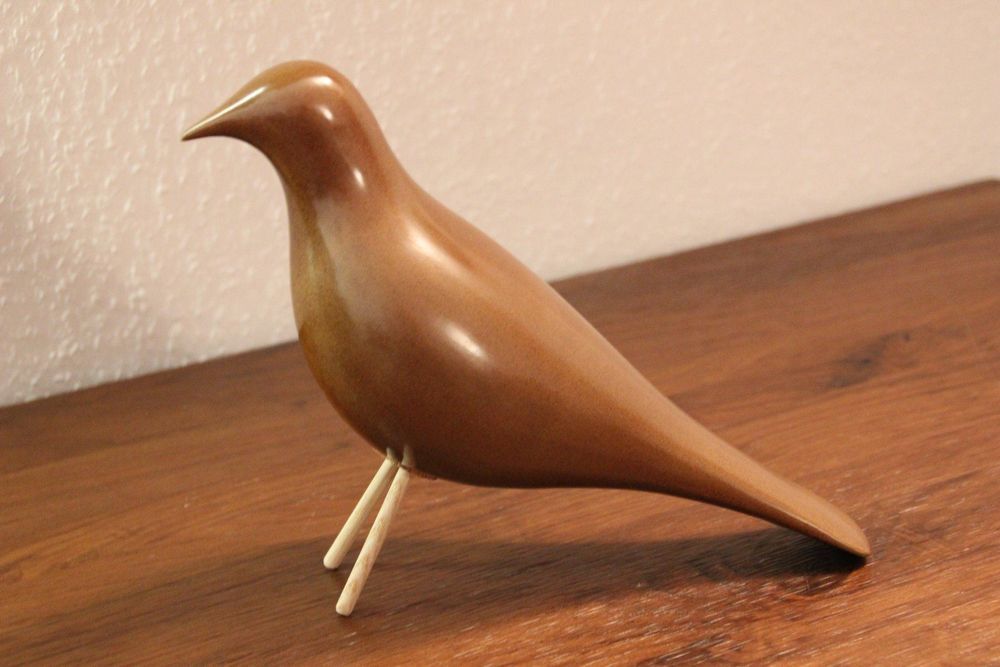 Casaterra House Bird Skulptur aus Keramik braun | Holzfüsse (Neu und ...