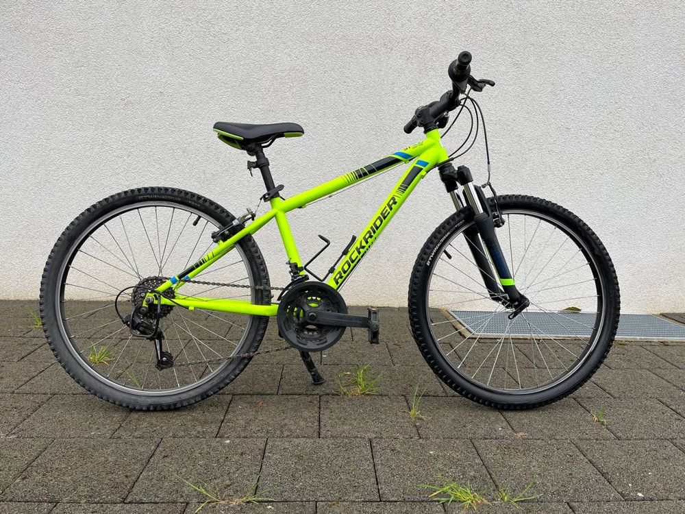 Mountainbike Kinderfahrrad 24 Zoll Rockrider ST 500 neongelb | Kaufen auf Ricardo