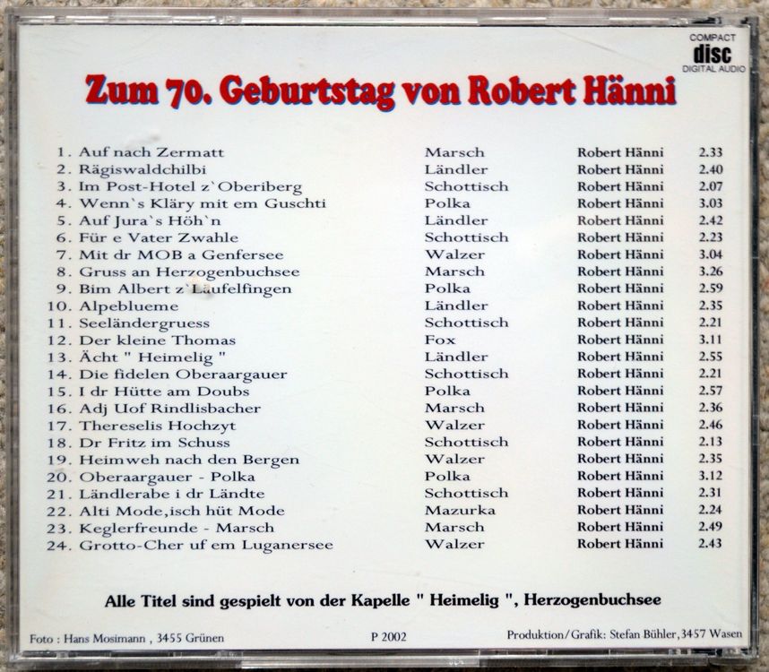 Robert Hänni - Zum 70. Geburtstag | Kaufen auf Ricardo