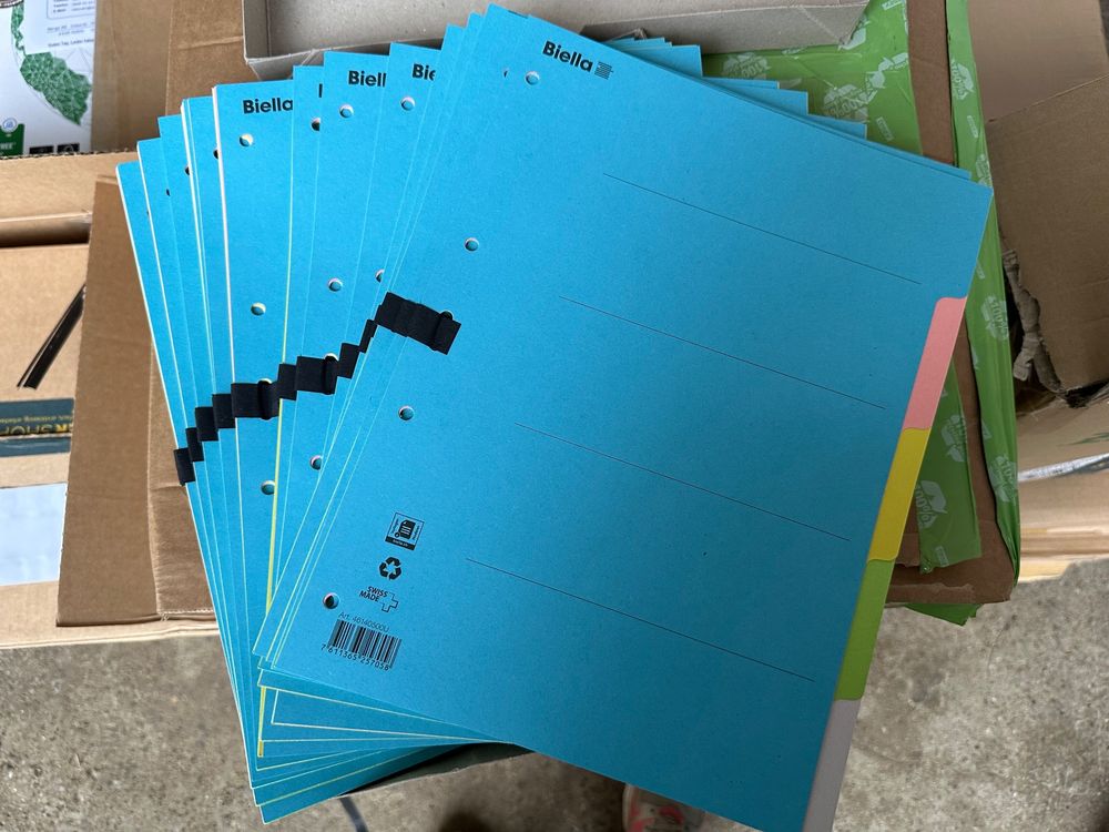 4 Pack neue Biella Register Karton blanko A4, 5-teilig (Neu und ...