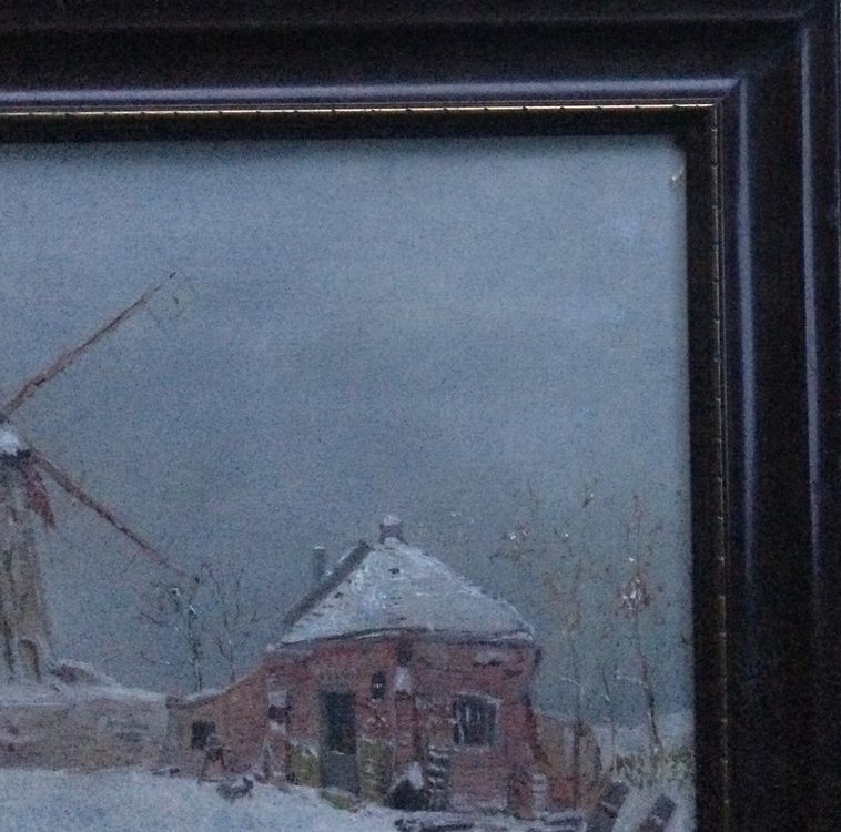 Antike Hollandische Winterlandschaft Gemälde auf Blech | Kaufen auf Ricardo