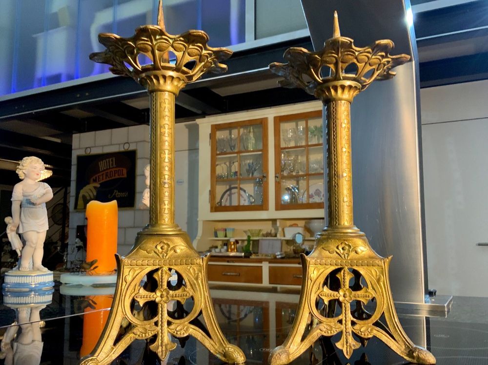 JUGENDSTIL PAAR ALTAR LEUCHTER BRONZE (Gebraucht) in Biglen für CHF 181 – mit Lieferung auf ...