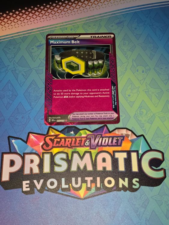 Pokemom Prismatic Evolutions 》Maximum Belt | Kaufen auf Ricardo