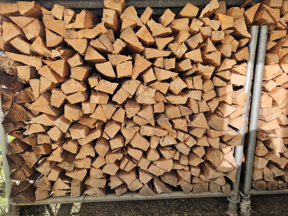 Brennholz Buche Esche Eiche mit Gestell 1,725 Ster (Neu (gemäss ...
