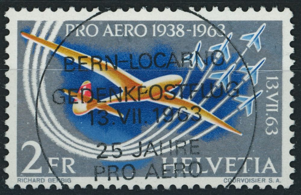 1963 - Flugpost - Pro Aero - Ersttag Voll Stempel ET (Gebraucht) in Schindellegi für CHF 60 ...