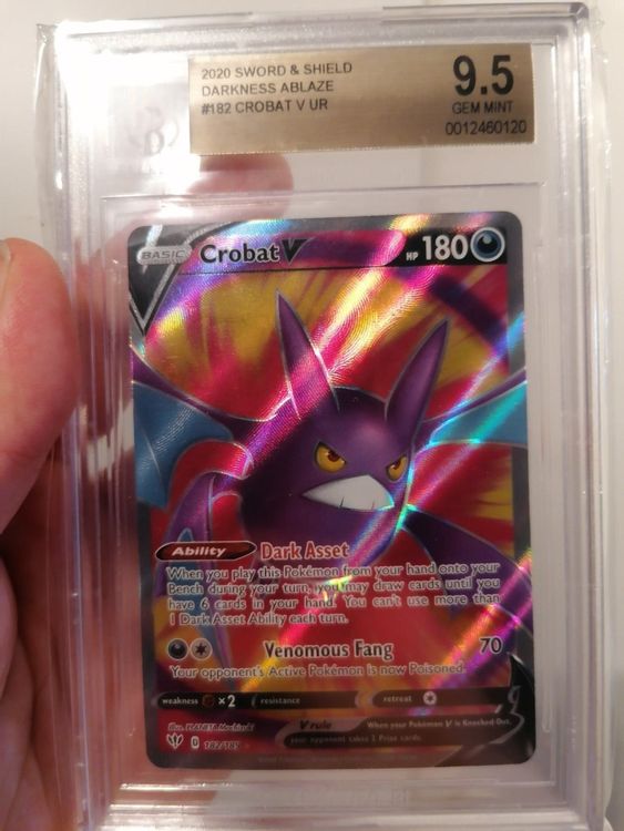 POKEMON CROBAT V FULL ART BGS 9.5 GOLD LABEL DARKNESS ABLAZE | Kaufen ...