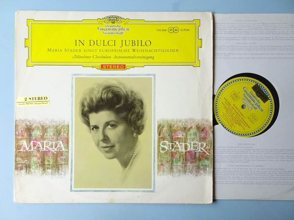 Maria STADER - In Dulci Jubilo - DGG - RedStereo !! | Kaufen auf Ricardo