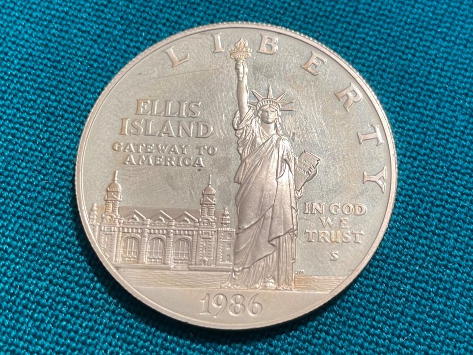 Pièce en argent commémorative - Statue de la Liberté - 1986 (Gebraucht ...