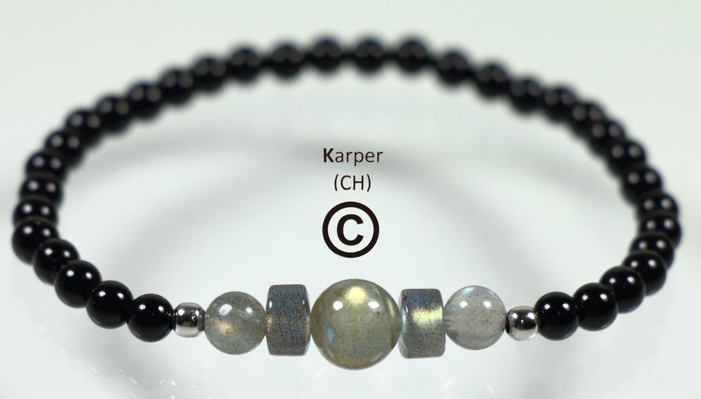 Onyx und Labradorit / Onyx et Labradorite, S 925 Rho | Kaufen auf Ricardo