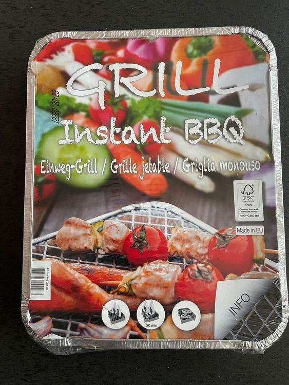 Original verpackter Einweg Grill / Grill Instant BBQ neu (Neu und ...