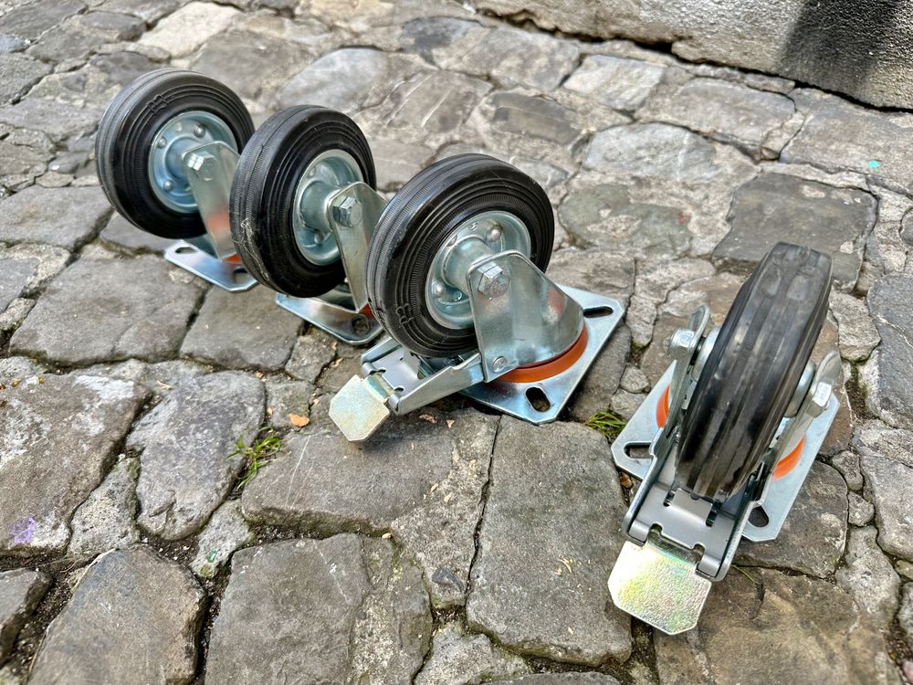 Möbellenkrollen Möbelrollen Möbelräder Transportrollen 4x (Gebraucht ...