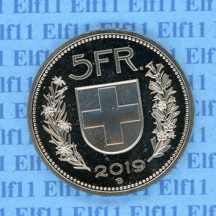 CHF___5.00 2019 stgl * aus Stgl-Münzsatz! 5 Franken (Neu (gemäss Beschreibung)) in Widnau für ...