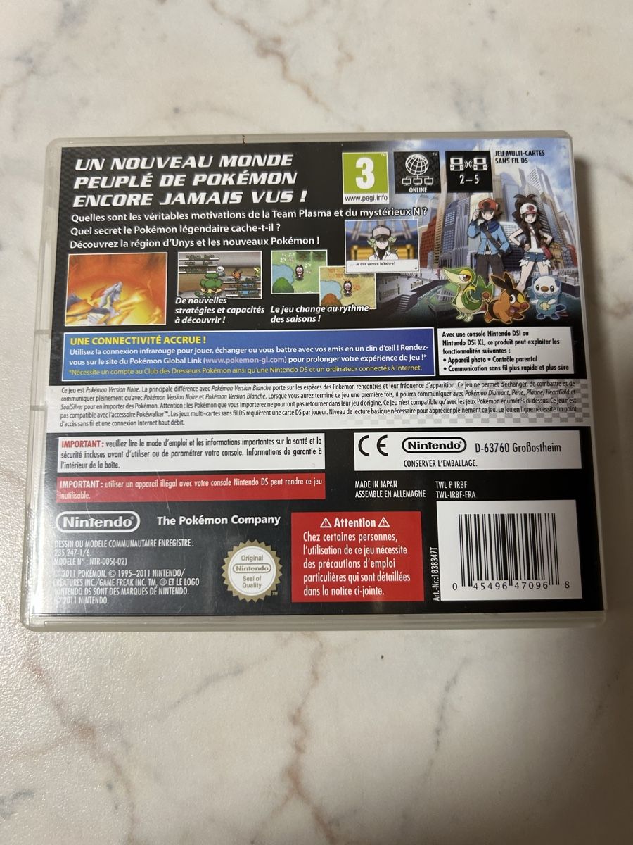 Pokemon version Noire FRA complet (D'occasion) à Pully pour CHF 99 ...