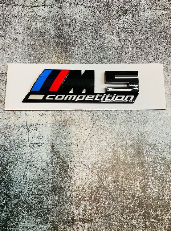 BMW M5 Competition Emblem Logo Schriftzug Schwarz glänzend | Kaufen auf ...