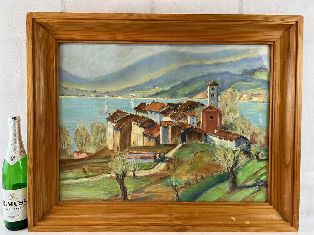 Grosse Pastell Landschaft | Kaufen auf Ricardo