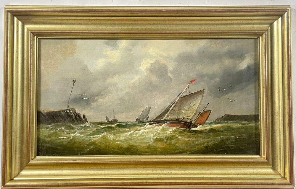 Edwin Hayes (1819/20-1904) Gemälde Stürmendes Meer | Kaufen auf Ricardo