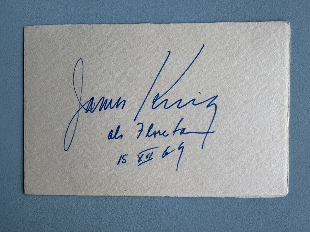 James KING - Karte mit Unterschrift (Gebraucht) in Basel für CHF 20 ...