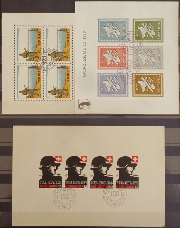 SOLDATENMARKEN: 3 gestempelte Blocks | Kaufen auf Ricardo