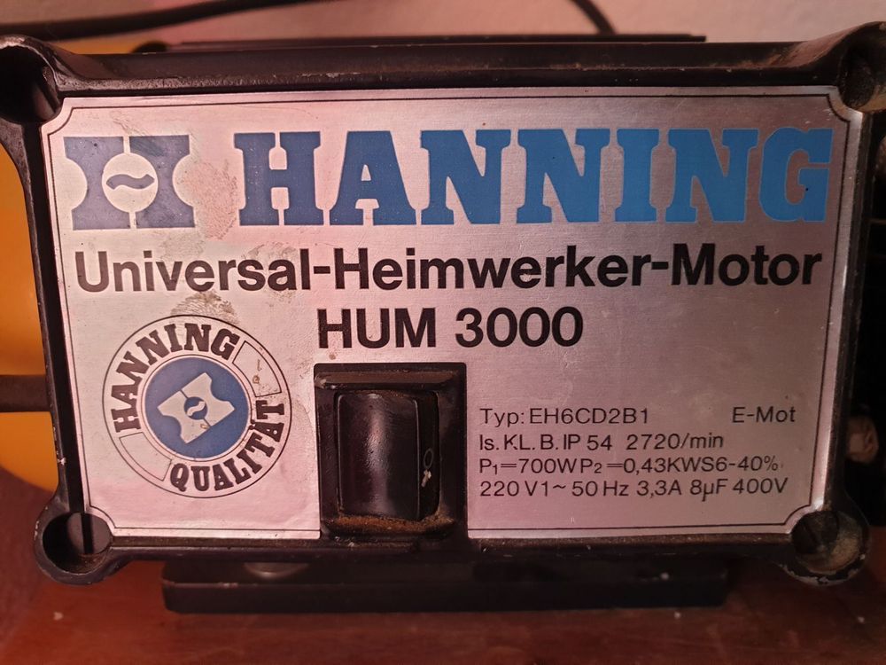 HANNING Universal Heimwerker Motor (Gebraucht) in Monthey für CHF 60 ...