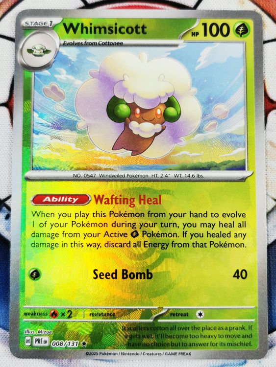 Pokémon Whimsicott 008 MasterBall Prismatic Evolutions EN | Kaufen auf ...
