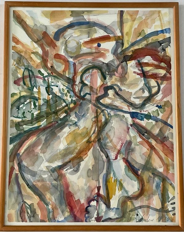 Bild/Gemälde Abstrakte Mischtechnik Unleserlich Signiert | Kaufen auf Ricardo