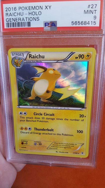 Raichu Holo, XY Generations (2016), PSA 9 Mint (Gebraucht) in Peseux ...