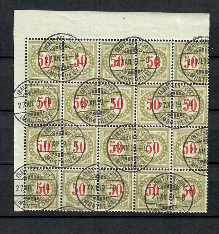 1908: 20er Block 27B.II. Portomarken ges (Neu (gemäss Beschreibung)) in ...