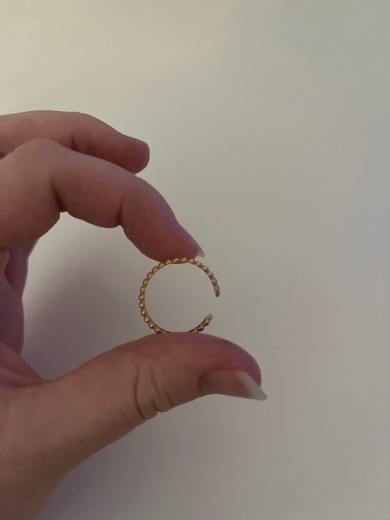 Neuer, offener Goldsner Ring mit Muster - verstellbar! (Neu (gemäss ...