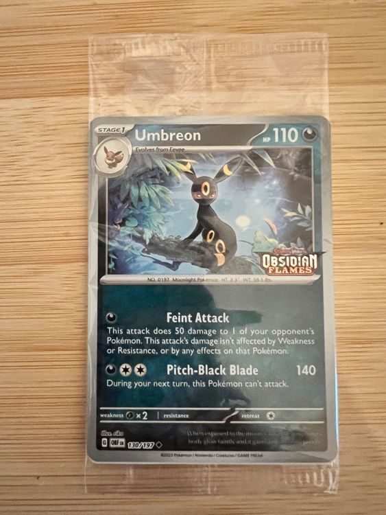 Umbreon Obsidian Flames Promo mit Stamp 130/197 sealed/OVP | Kaufen auf ...