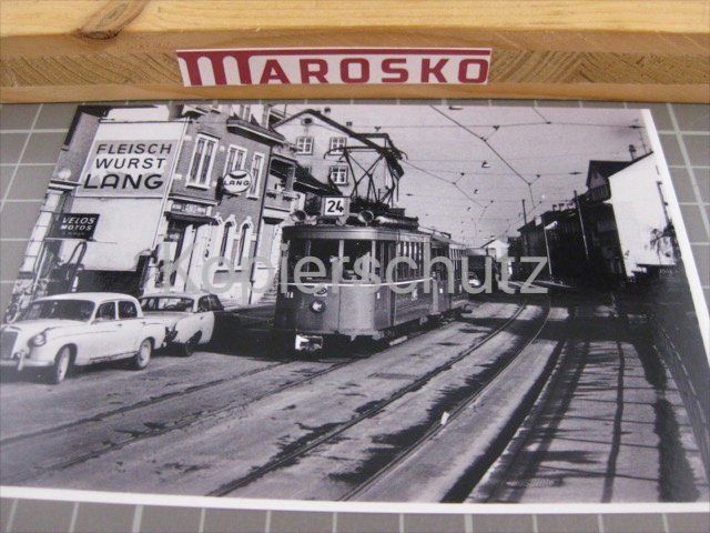 Echtfoto: Tram Basel, ca 1970, Basler Strassenbahn BStB BVB, (Gebraucht) in Malters für CHF 9 ...