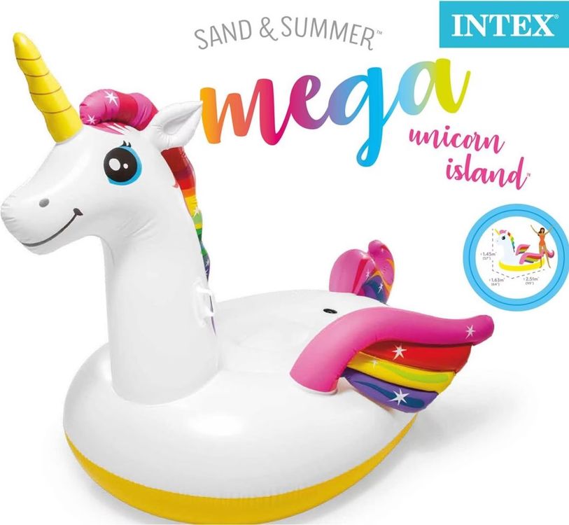 Intex Mega Unicorn Island Luftmatratze (Neu und originalverpackt) in ...