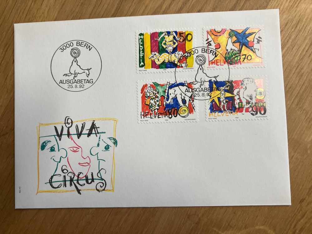 Ersttagesbrief Viva Circus 1992 (Gebraucht) in Luzern für CHF 1 – mit ...
