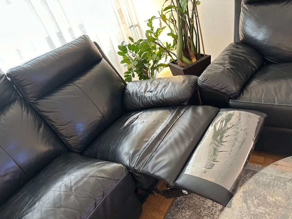 Echtleder 2er und3er sofa gebraucht | Kaufen auf Ricardo
